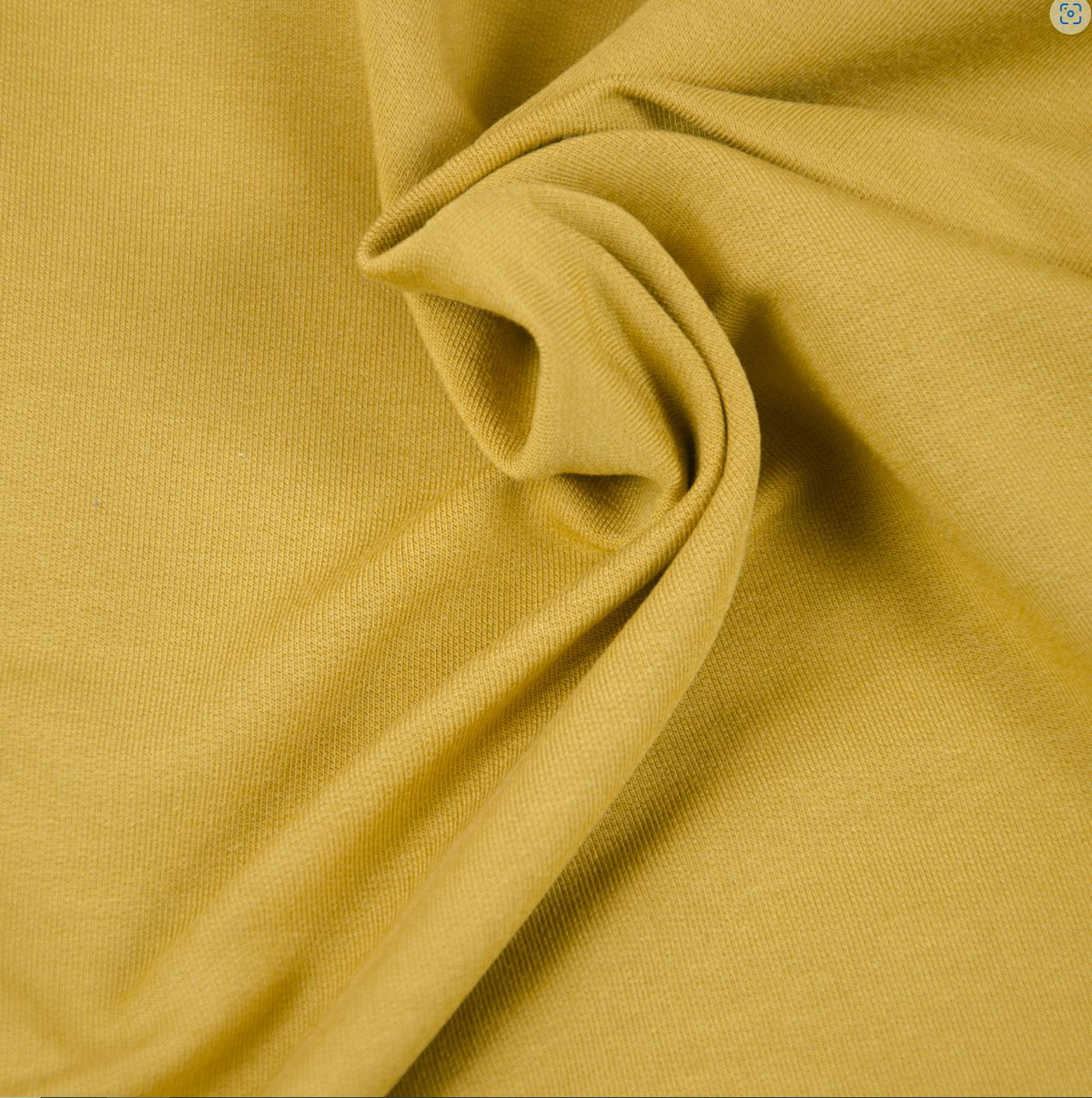 Hilco Modal Sweat Stoff Uni senf — Stoffpilz.ch